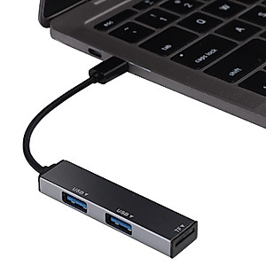 3 in 1 USB C ,USB Docking Station,Multi Port Type C Adapter,Type?C Interface Converter,Plug?in Reader, Extension,Dual USB 3.0 Ports,for Flash Drives, Mice, Keyboards