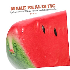 BESPORTBLE 6pcs Simulated Watermelon Fake Watermelon Slices Lifelike Watermelon Slices Realistic Watermelon Slice Photography Props Watermelon Slices Model Artificial Flower Fruit Foam