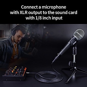 Sound harbor XLR Female to 3.5mm Microphone Cable, XLR to 1/8 Inch Female Patch Cables, 6.5 Feet