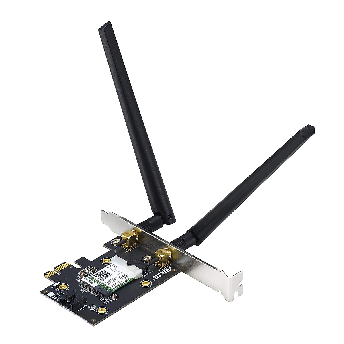 ASUS PCE-AX3000 WiFi 6 (802.11ax) Adapter with 2 External Antennas. Supporting 160MHz for Total Data Rate up to 3000Mbps, Bluetooth 5.0, WPA3 Network Security, OFDMA and MU-MIMO