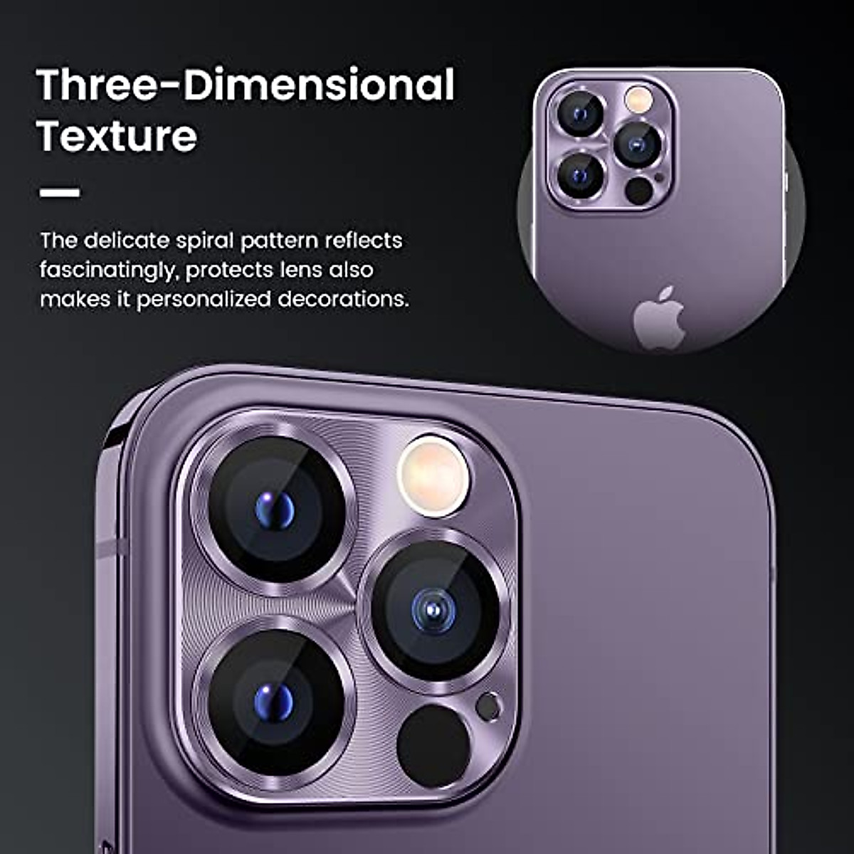Tensea for iPhone 14 Pro/iPhone 14 Pro Max Camera Lens Protector, Aluminum Alloy Metal Tempered Glass Cover Camera Screen Protector Accessories, Case Friendly for iPhone 14Pro / 14 ProMax 2022