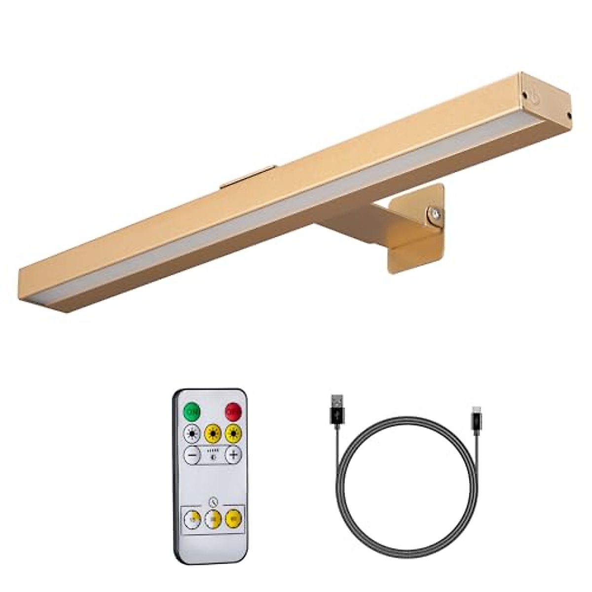 MIOBLUE Wireless Picture Lights with Remote, Recgargeable Battery Painting Light Display Lamp with 3 Lighting Modes, Dimmable Dartboard Light with Timer for Frame Portrait Art, Metal Body