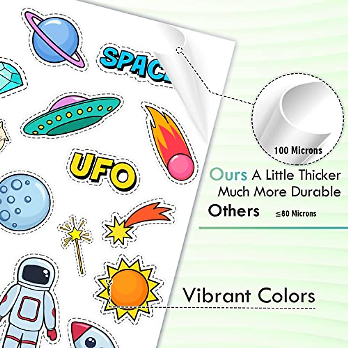 Koala Printable Vinyl Sticker Paper for Inkjet Printer - 20 Sheets Matte White Vinyl Sticker Paper, Waterproof Sticker Paper 8.5x11 Inch, Work with Cutting Machine