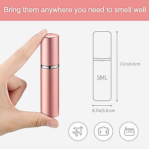 14 Pieces Travel Perfume Mini Refillable Spray Perfume Bottle Portable Perfume Bottle with 10 Pieces Perfume Refill Pump Perfume Dispenser Pump Transfer Tool for Outgoing (5ml)