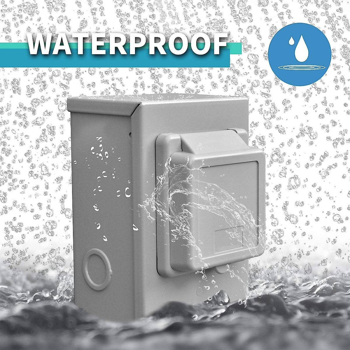 RVMATE 30Amp Generator Power Inlet Box, NEMA TT-30P & 30 Amp RV Adapter Cord, NEMA TT-30R