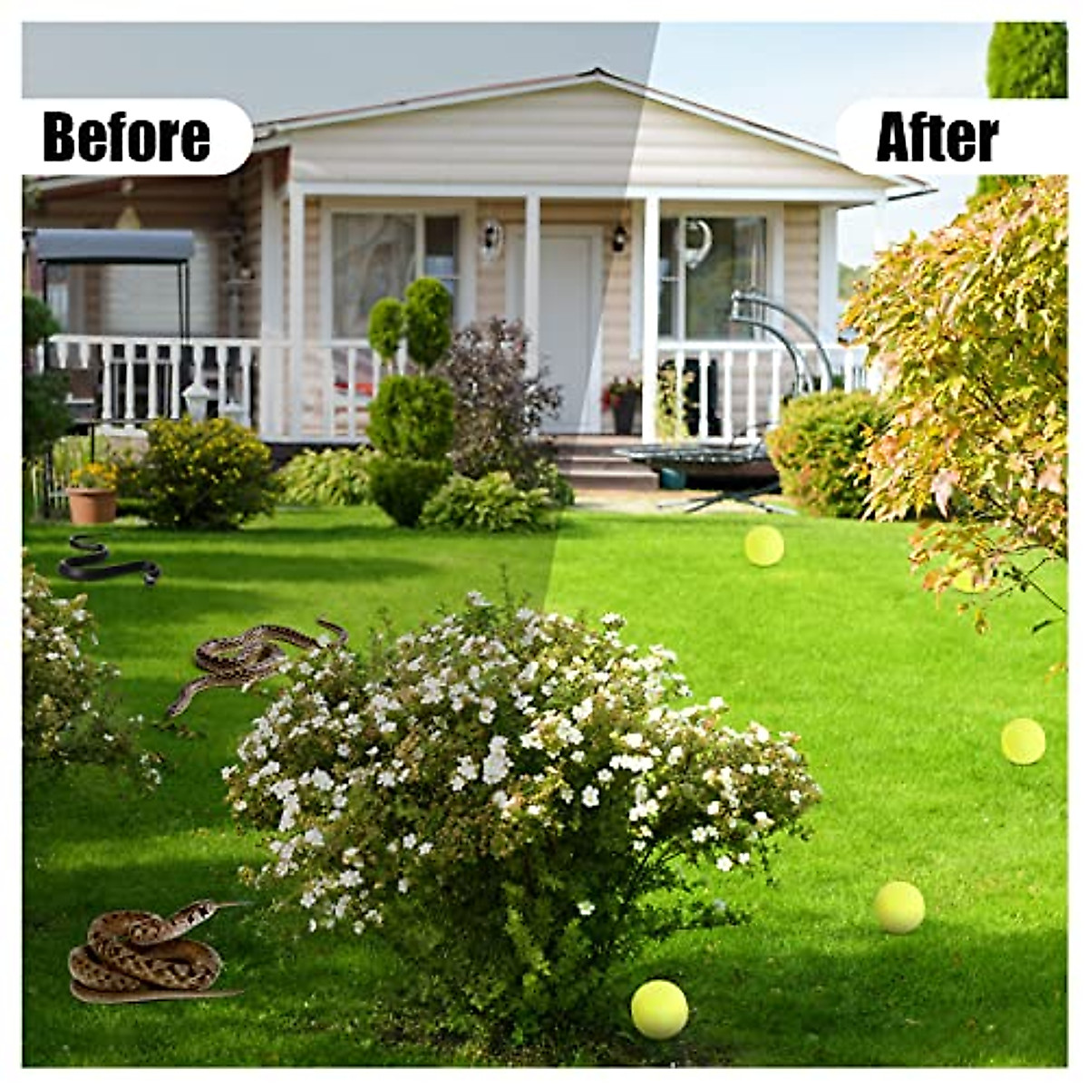 runhaze 20 Pack Snake Away Repellent for Yard Powerful Be Gone Defence Pet and Children Safe Ball for Outdoors Lawn Garden Camping Fishing Home Indoors Control