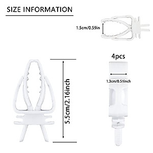 WishLotus Bird Cage Feeding Clips, 4 PCS Plastic Durable Parrot Fruit Vegetable Clips Bird Cage Food Holder Mini Bird Cage Feeder for Pet Birds and Parrot Feeding Bird Cage Accessories (A)