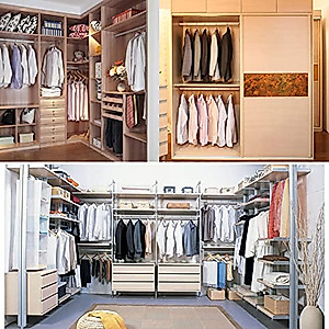 Btibpse Oval Closet Rods Heavy Duty Aluminium Alloy Wardrobe Rod Application Clothes Hanging Oval Rod 18/20/24/31/39 Inch for Closet Wardrobe (Black, 39")