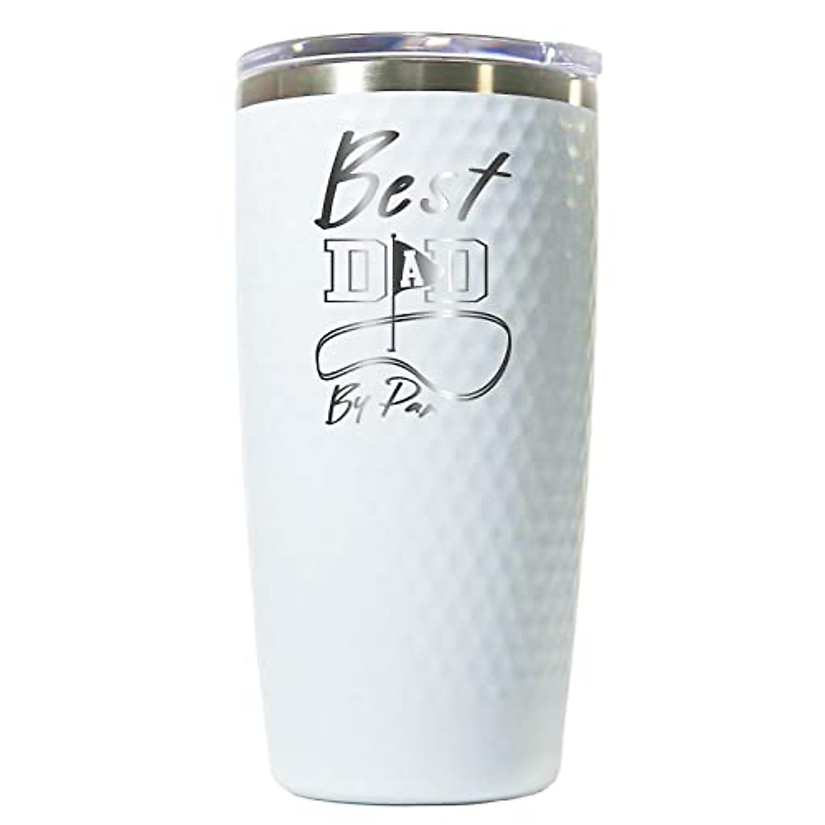 Mato & Hash 20oz Dimpled Tumbler Custom Golf Tumbler For Dad or Grandpa (Best Dad By Par)