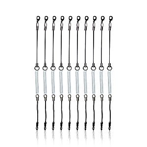 amPen Detachable Elastic Coil-Style Lanyard Replacement (10-Pack)
