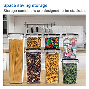 TINGFENG 8 PCS Airtight Food Storage Containers with Lids, BPA Free Plastic Storage Containers with Lids Food Container Sets