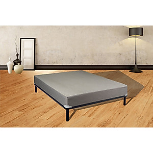 Continental Sleep 8-Inch Easy Wood Box Spring with Simple Assembly, Full, White