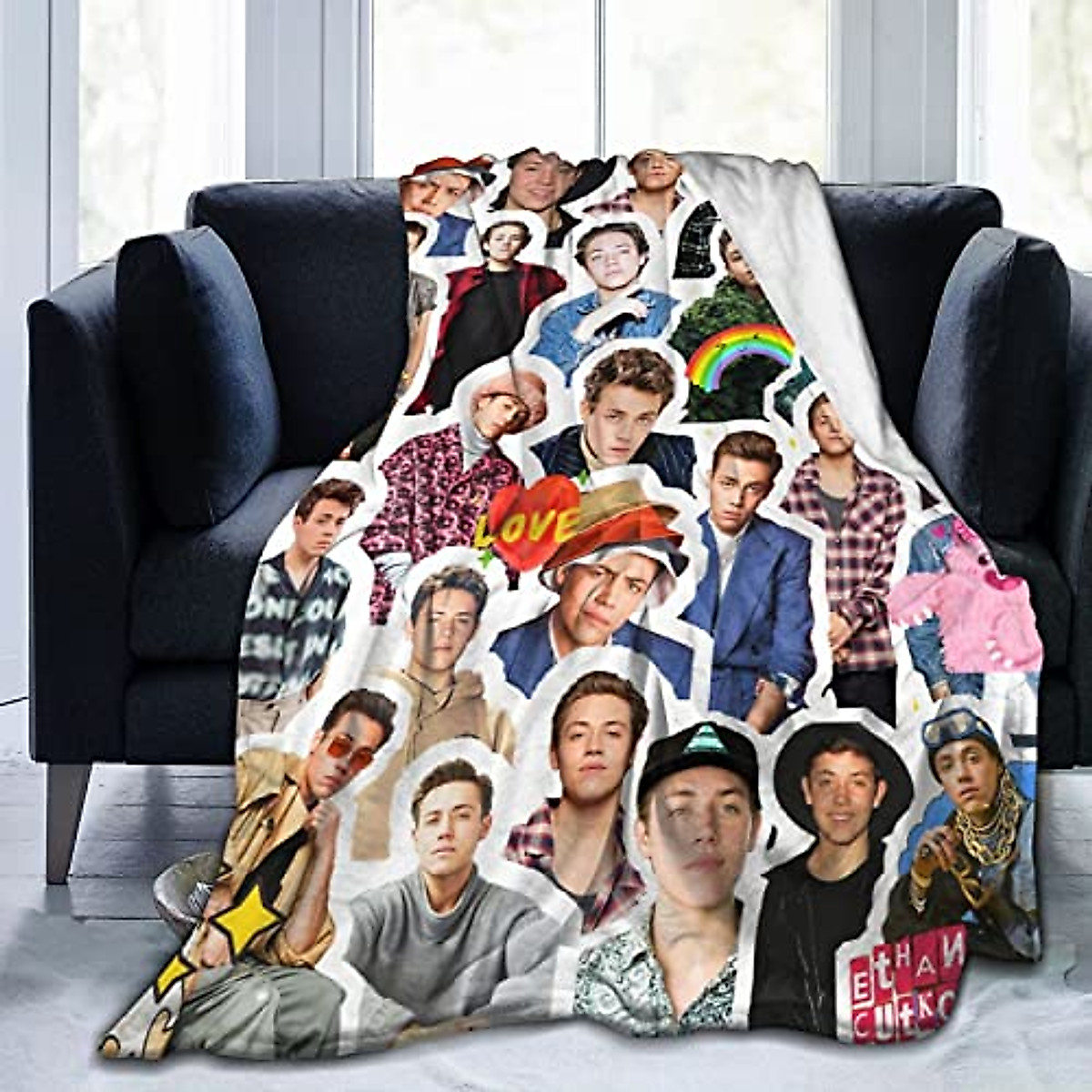 Blanket Ethan Cutkosky as Carl Gallagher Soft and Comfortable Warm Fleece Blanket for Sofa,Office Bed car Camp Couch Cozy Plush Throw Blankets Beach Blankets …