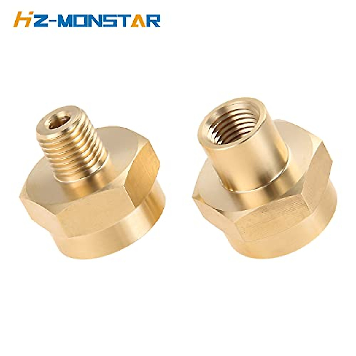 HZ-MONSTAR 1LB Propane Gas Bottle Refill Adapter kit, Including 1/4" NPT Female Tank Brass Fitting and 1/4" Male NPT Thread, Grill Stove Connector