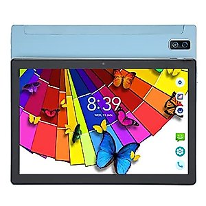 suick Office Tablet, 8GB RAM 128GB ROM HD Tablet Octa Core Dual Camera with Keyboard Mouse for Family (Blue)