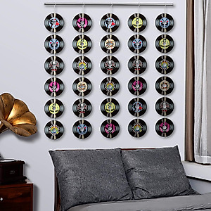 Boao 35 Pieces 7 Inch 1950's Rock and Roll Party Decorations Retro Aesthetic Records Signs for Wall Decor 50's Theme Party Decorations Music Party Supplies (50s Rock Party Decorations)