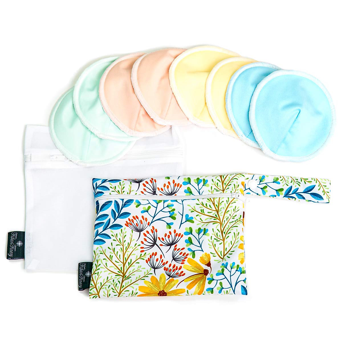 Fishers Finery Nursing Bra Pads Rayon Washable Reusable Leak Proof All Day Night (Set of 1)