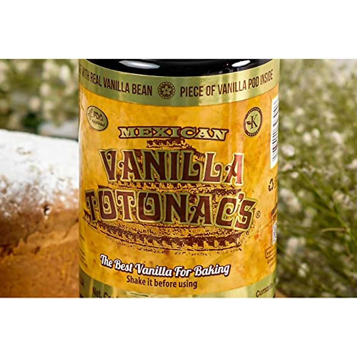 Mexican Vanilla Totonac's Pure Extract - 33.2 Oz Bottle - Premium Vanilla Liquid for Baking & Cooking, Packaging May Vary