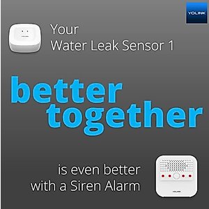 YOLINK Water Leak Detector, 1/4 Mile World's Longest Range, Wireless Smart Water Leak Sensor, Alexa, IFTTT, Hub Required
