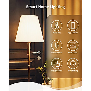YEELIGHT LED Smart Light Bulb 60W Equivalent, A19 LED Wi-Fi Smart Bulb, RGBW Color Changing Bulb, Work with Apple HomeKit, Alexa & Google Assistant, SmartThings, Razer Chroma 4 Pack