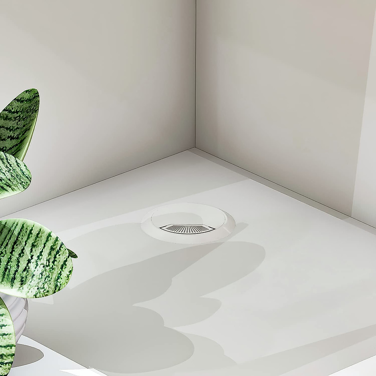 AIEGLE Reception Desk with Hutch, Reception Counter Desk with Lockable Drawers & Shelves, for Salon Recetion Room Retail Counter Checkout Office, White (55.1" W x 43.3" D x 43.3" H)