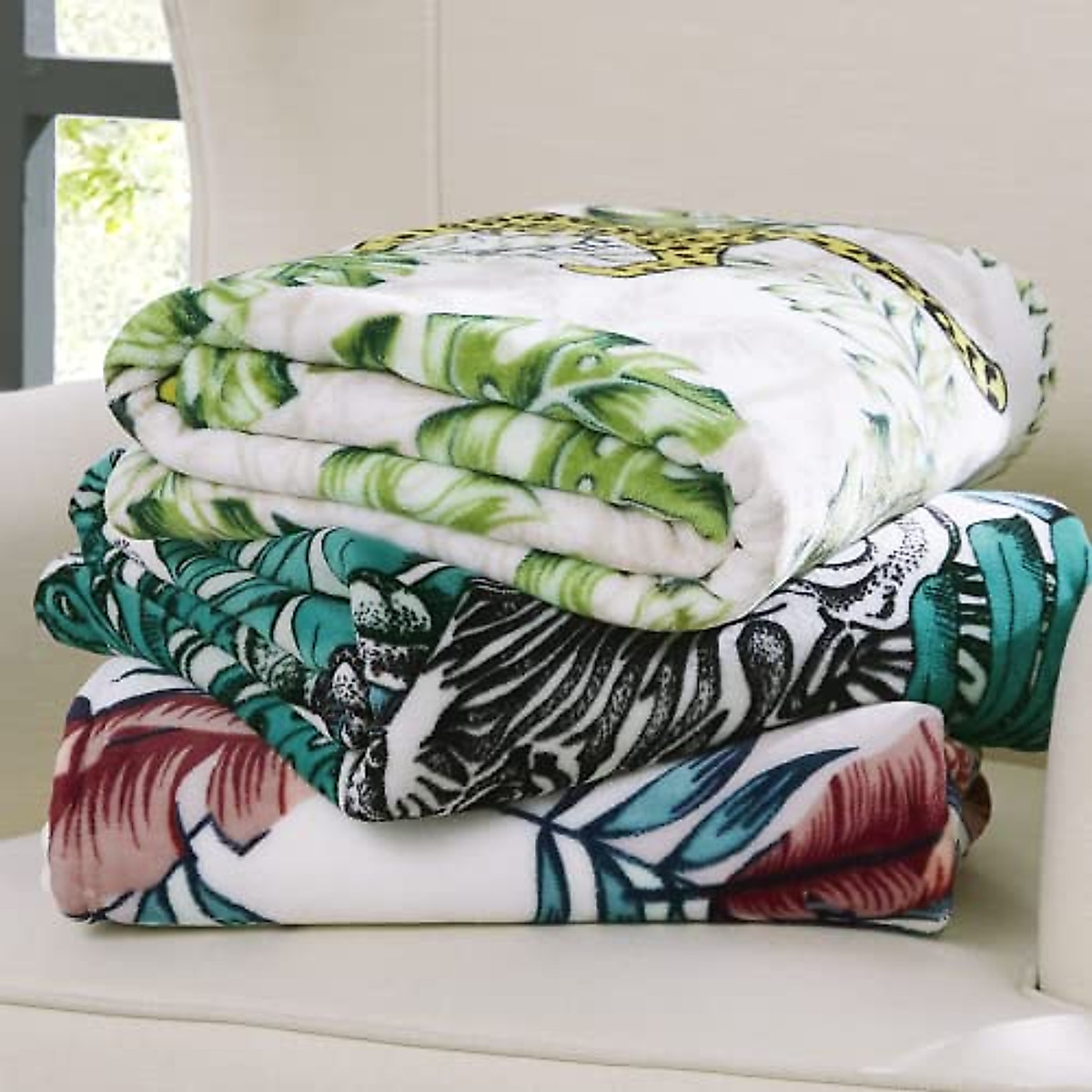 MaiRêve Horse Print Throw Blanket Super Soft for All Season, Jungle Zebra Flannel Blanket for Adults Kids, Warm Lightweight Cozy Flannel Blanket for Couch Sofa Bed, 60"x50"