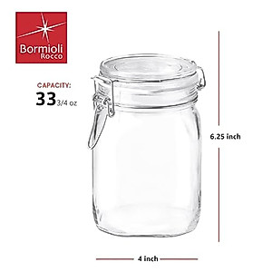 Bormioli Rocco Fido Clear Jar, 33-3/4-Ounce