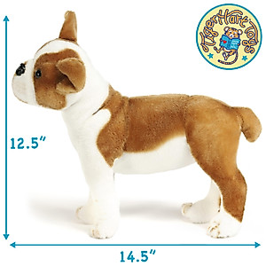 TigerHart Bobby The Boston Terrier Boxer - 14.5 Inch Large Dog Stuffed Animal Plush
