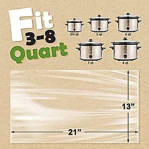 Coolego Slow Cooker Liners(30 Counts), 13"x 21" Crock Pot Liners, Disposable Slow Cooker Bags Large Size with Fresh Locking Seal Design, Fit 3-8 Quart Oval & Round Pot, Slow Cookers, BPA Free