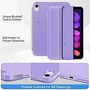 ProCase iPad Mini 6 Case 2021 8.3 Inch iPad Mini 6th Generation Cases, Slim Stand Trifold Smart Cover for 2021 iPad Mini 6th Gen 8.3” Model A2567 A2568 A2569 -Purple