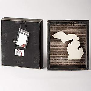 Primitives by Kathy 27794 Wanderlust Box Sign, 6.75" x 8", Michigan