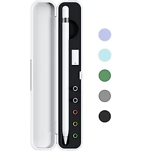 Carrying Case for Apple Pencil 2nd Gen and 1st Generation - Storage Box with Lid - Pen Protective Case for iPad Pencil - Holder Accessories - Shock-Absorption (Black)
