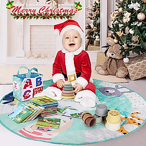 Mini Tudou 26 PCS Baby Soft Alphabet Cards, ABC Learning Flash Cards with Storage Bag, Washable Soft Letter Early Educational Toy for Babies Infants Toddlers Boys and Girls 0 1 2 3 Years Old