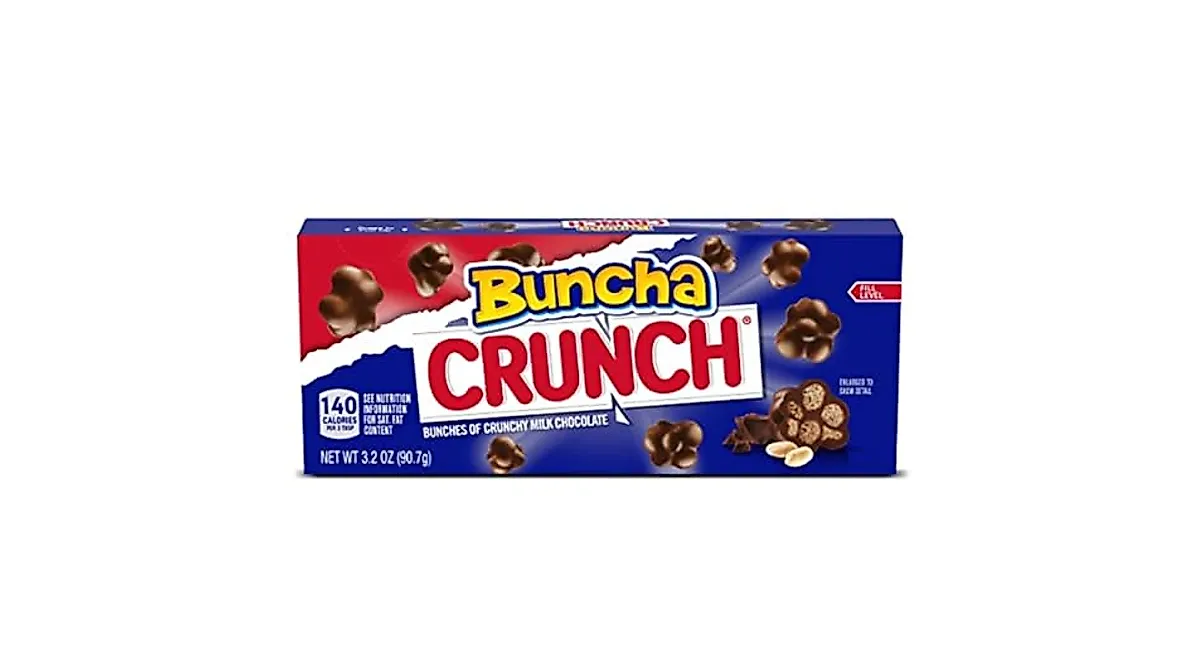 CRUNCH Buncha CRUNCH, Bulk 12 Pack, Milk Chocolate and Crisped Rice, Movie Theater Candy Box, 3. ...