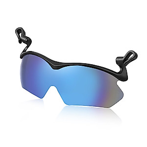 DEECOZY Outdoor Polarized Sunglasses, Fishing Cycling Traveling Flip Cover UV Protection Sunglasses That Can Be Clipped on the Hat Cap (Blue)