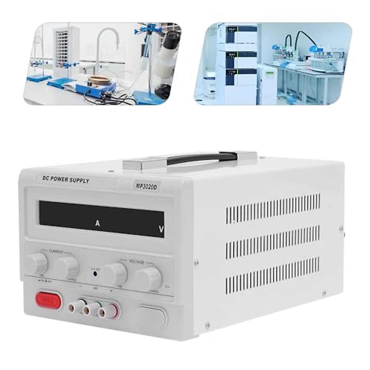 Portable DC Regulated Power Supply，MP3020D Variable Linear DC Bench Power Supply Triple-Output 0-30V 0-20A Continuously Adjustable Hand-held Circuit Design for Lab Equipment AC110V