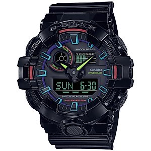 Casio G-Shock GA700 Gamer's Rainbow Black