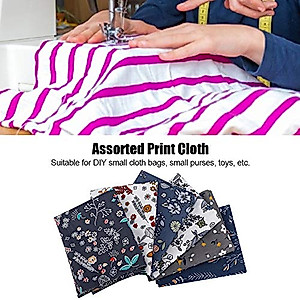 Craft Cotton Fabric Bundle, Cotton Cloth Assorted Craft Fabric Bundle Assorted Print Pattern Cloths Sheets for Sewing for Women
