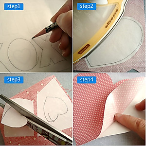 PLANTIONAL Light Weight Fusible Bonding Web:11.8 inch x 10 Yards Fusible Webbing for Fabric Applique DIY Crafts Supplies