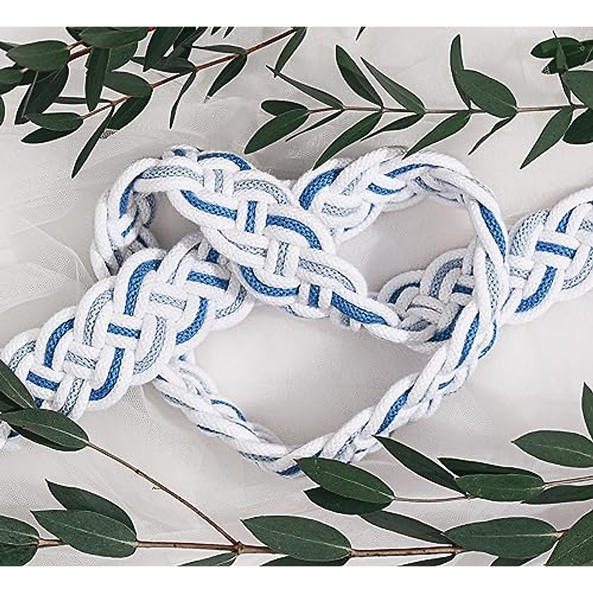 L.I.L.O.U Handfasting Cord for Wedding Ceremony in Natural Cotton Wedding Lasso Handmade Blue