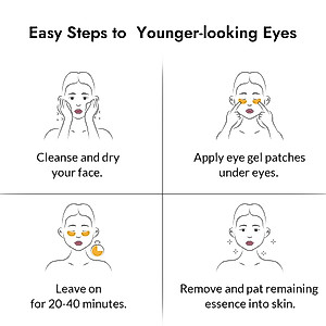 MIZON Collagen Eye Gel Patch with Hydrolyzed Collagen, Caviar, and Chamomile for Firming, Nourishment, and Wrinkle Care – 60pcs – Improves Suppleness and Resilience