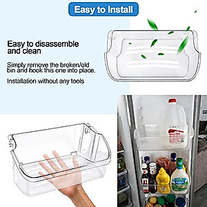 Upgraded 240324502 Refrigerator Door Bin Shelf Replacement For Frigidaire Kenmore Electrolux Refrigerator Door bin Parts PS429767, AP2549806, LFSS2312TE0, LFSS2312TF0, with Fridge Soda Can Organizer