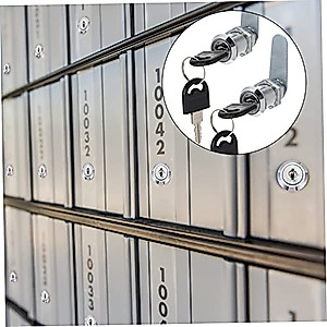 TOVINANNA 10pcs Mailbox Cam Lock Mailbox Lock Cupboard Lock Desk Lock Stainless Steel Cabinet Wardrobe Cabinet Home Door Locks Desk Push Lock Furniture Zinc Alloy with Key Mortise Lock