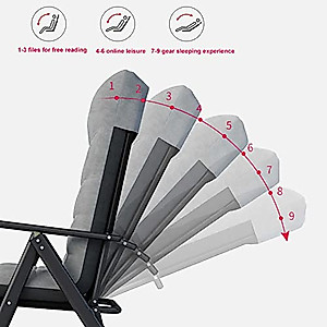 ABaippj Zero Gravity Chair, Lawn Recliner, Reclining Patio Lounger Chair, Folding Portable Chaise, with Detachable Soft Cushion, Adjustable Headrest, Support 440 lbs