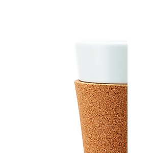 BODUM Pack of 2 Porcelain Cork Headband, White, Ceramic, Liège, Blanc, 0,17 L
