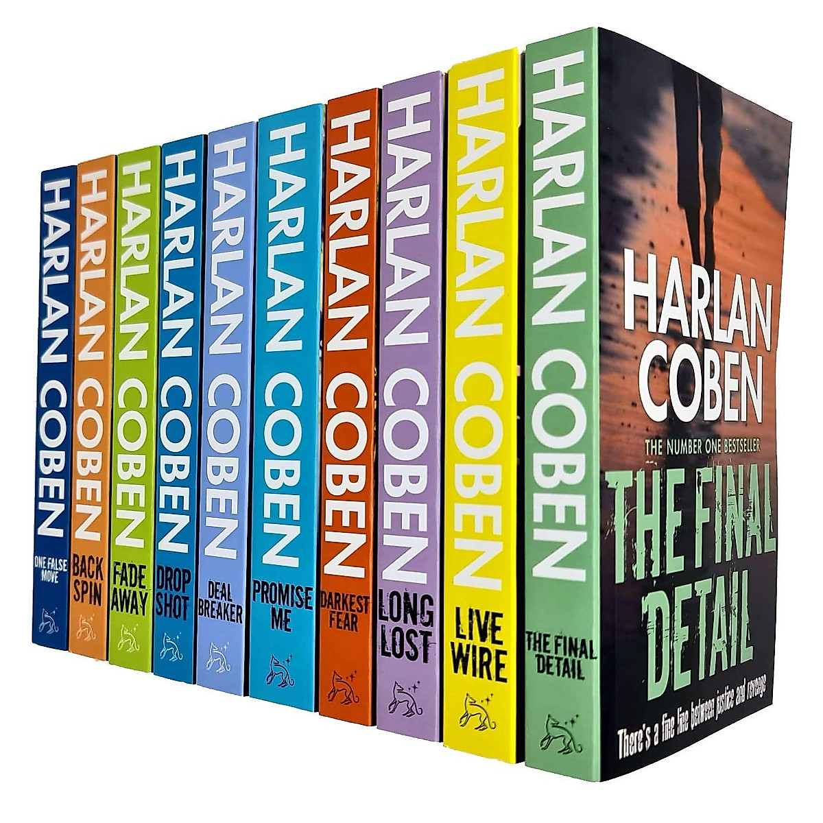 Harlan Coben Myron Bolitar Series Collection 1-10 Books Set (Deal Breaker, Drop Shot, Fade Away, Back Spin, One False Move, The Final Detail, Darkest Fear, Promise Me, Long Lost, Live Wire)