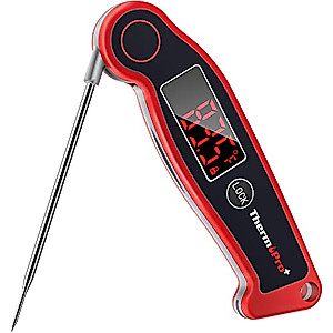 ThermoPro TP19 Waterproof Digital Meat Thermometer for Grilling with Ambidextrous Backlit & Thermocouple Instant Read Kitchen Cooking Food Thermometer for Candy Water Oil BBQ Grill Smoker