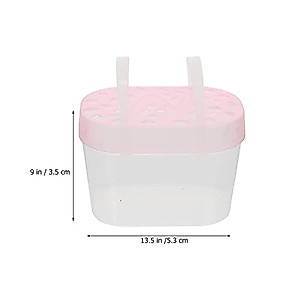 3Pcs Travel Turtle Carrier Portable Turtle Tank Terrarium Habitat Case Plastic Reptile Habitat Container Small Animal Carriers (Random Color)