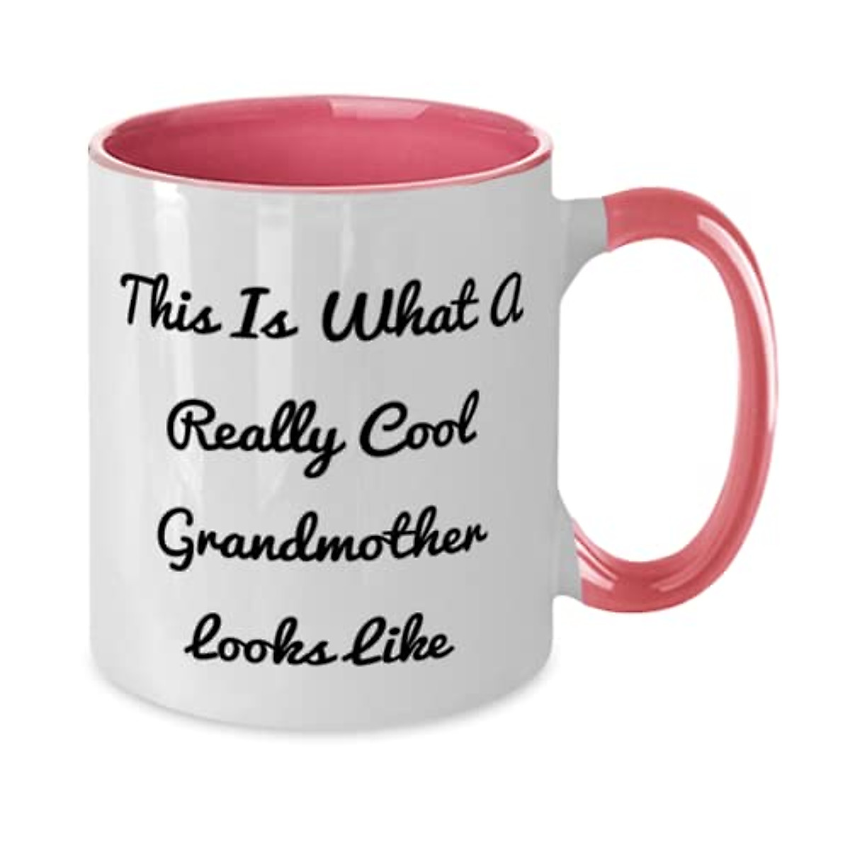 This Is What A Really Cool Grandmother Looks Like Grandmother Two Tone 11oz Mug, Useful Grandmother Gifts, Cup For Grandma, Grandmother mug, Personalized grandmother cup, Grandma coffee mug, Unique