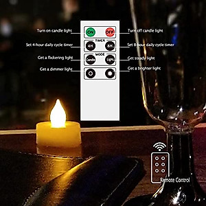 Battery Operated Outdoor Flameless LED Candles with Remote Timer Flickering Waterproof Electric Plastic Pillar Candle Lights for Christmas Garden Wedding Party Decorations Gifts Supplies 3”X6” 2 Sets